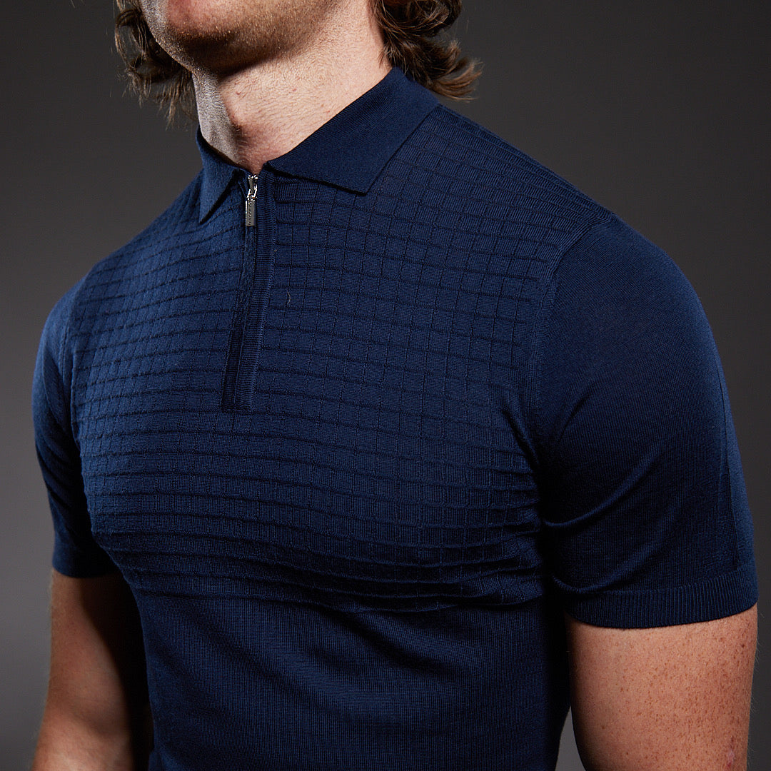 Slim Fit 'Florence' Polo In Navy – Malenzo